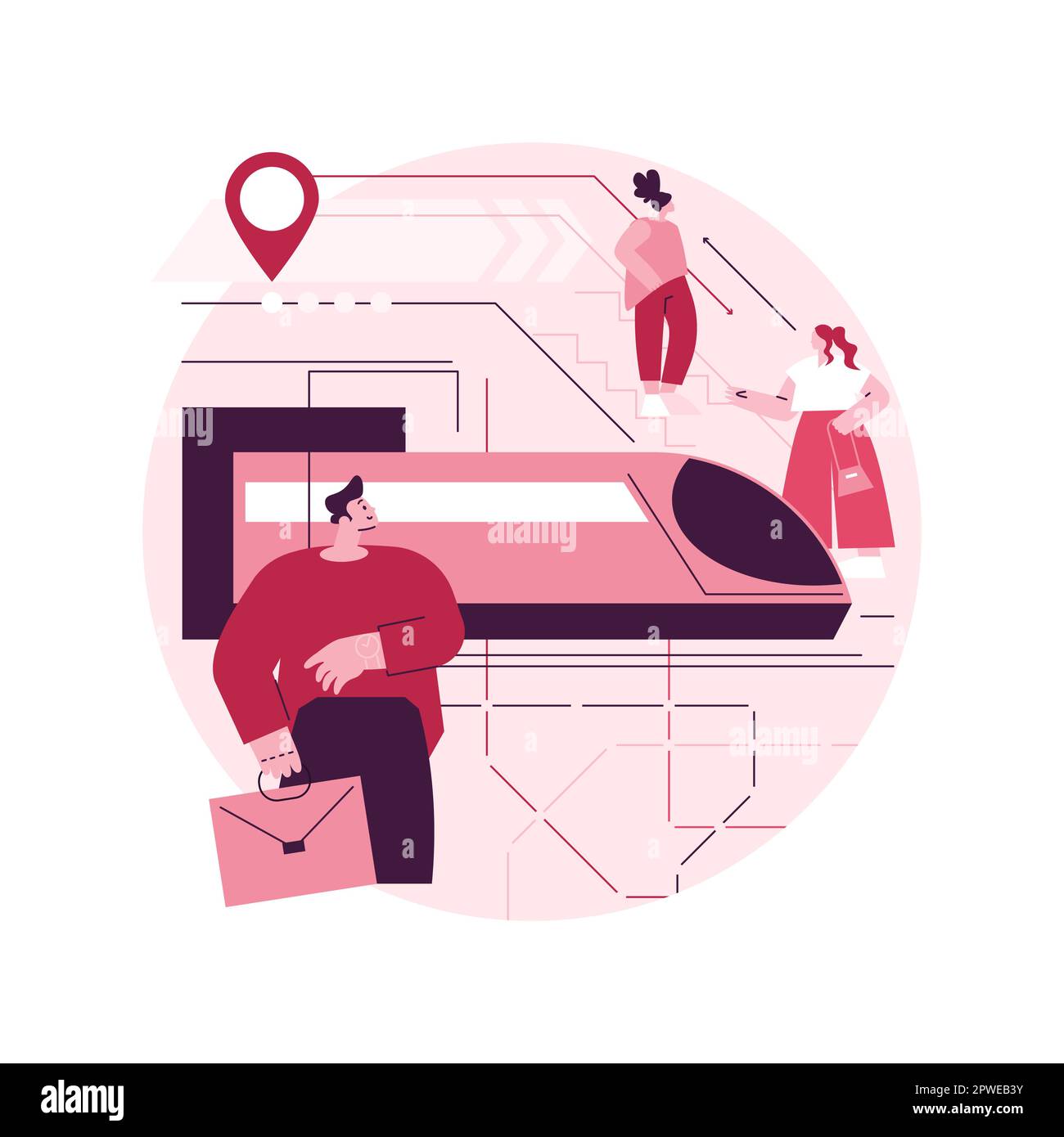 Underground transport abstract concept vector illustration. Underground ...