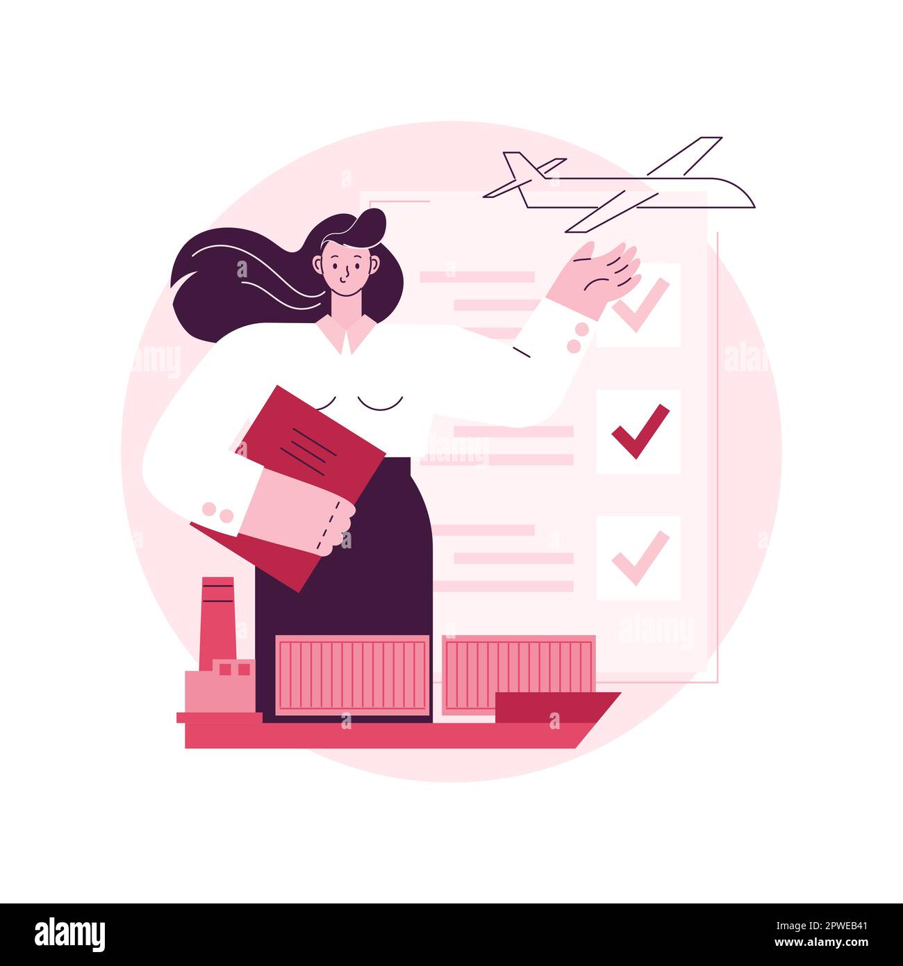 Customs Clearance Abstract Concept Vector Illustration Customs Duties Import Expert Licensed