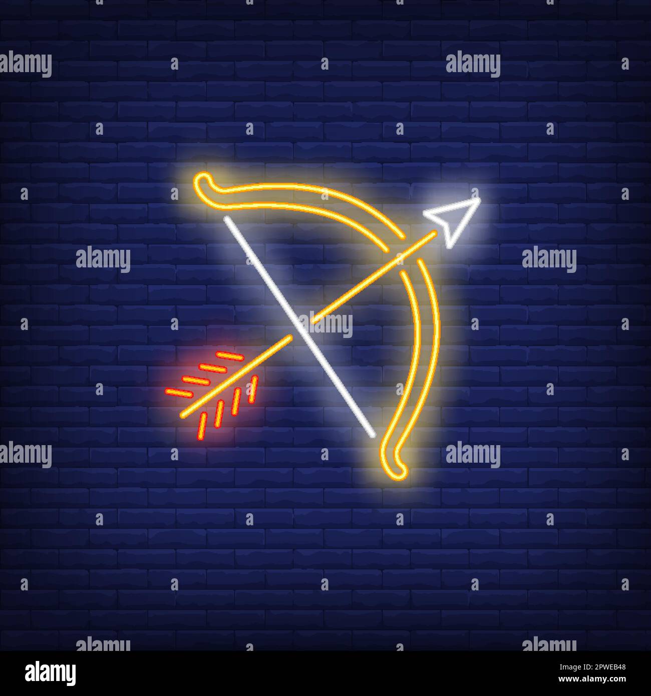 Bow and arrow neon sign Stock Vector Image & Art - Alamy
