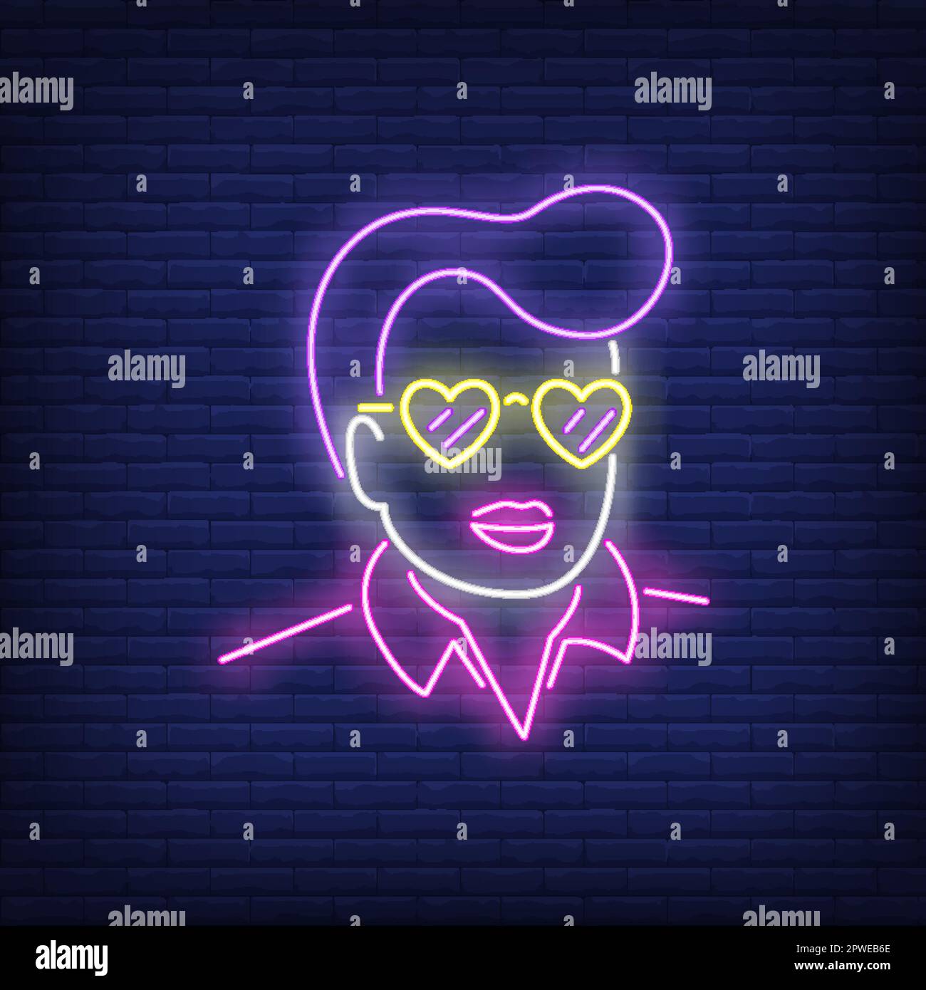 Rock-n-roll singer neon sign Stock Vector Image & Art - Alamy