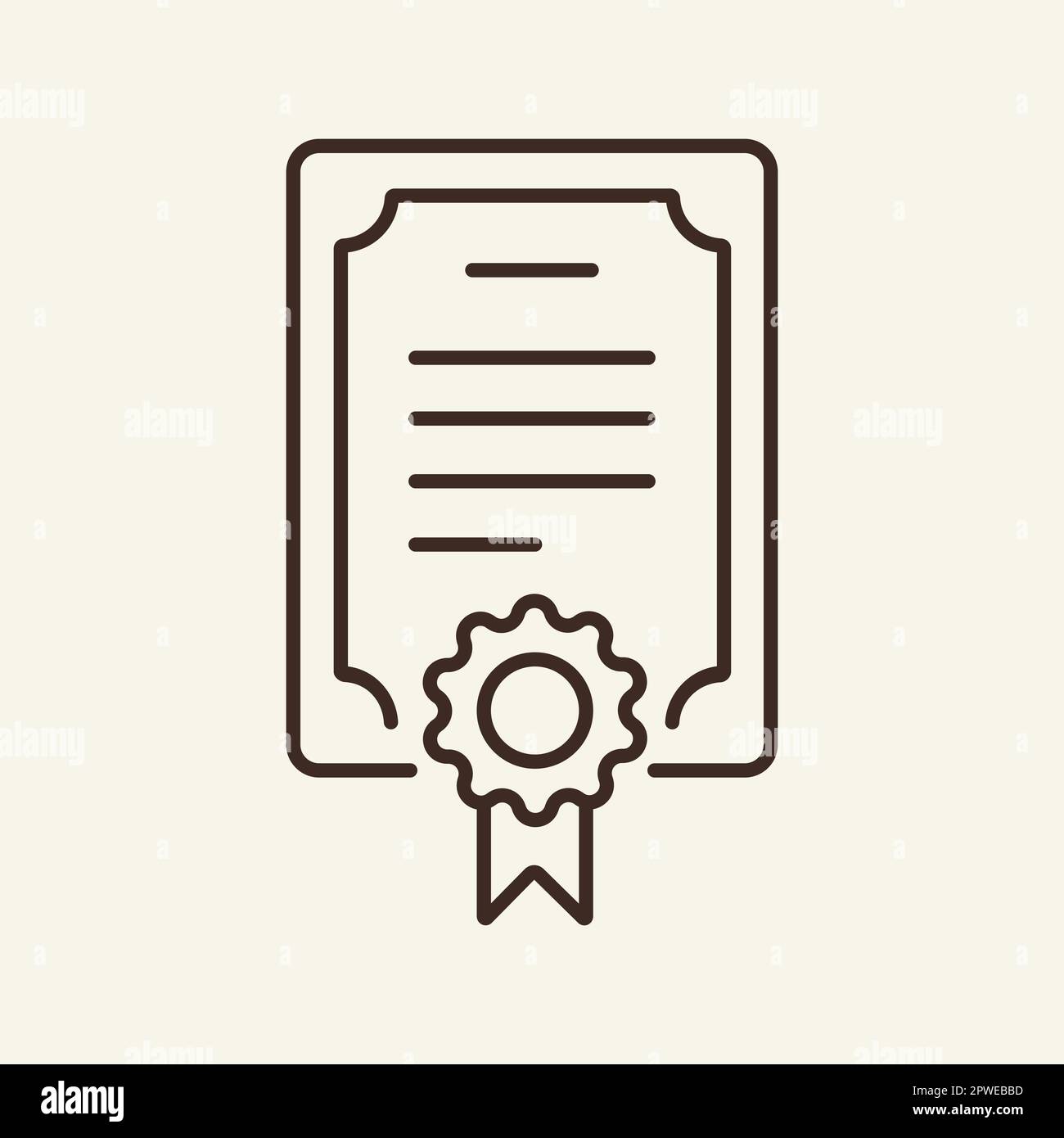 Certificate line icon Stock Vector Image & Art - Alamy