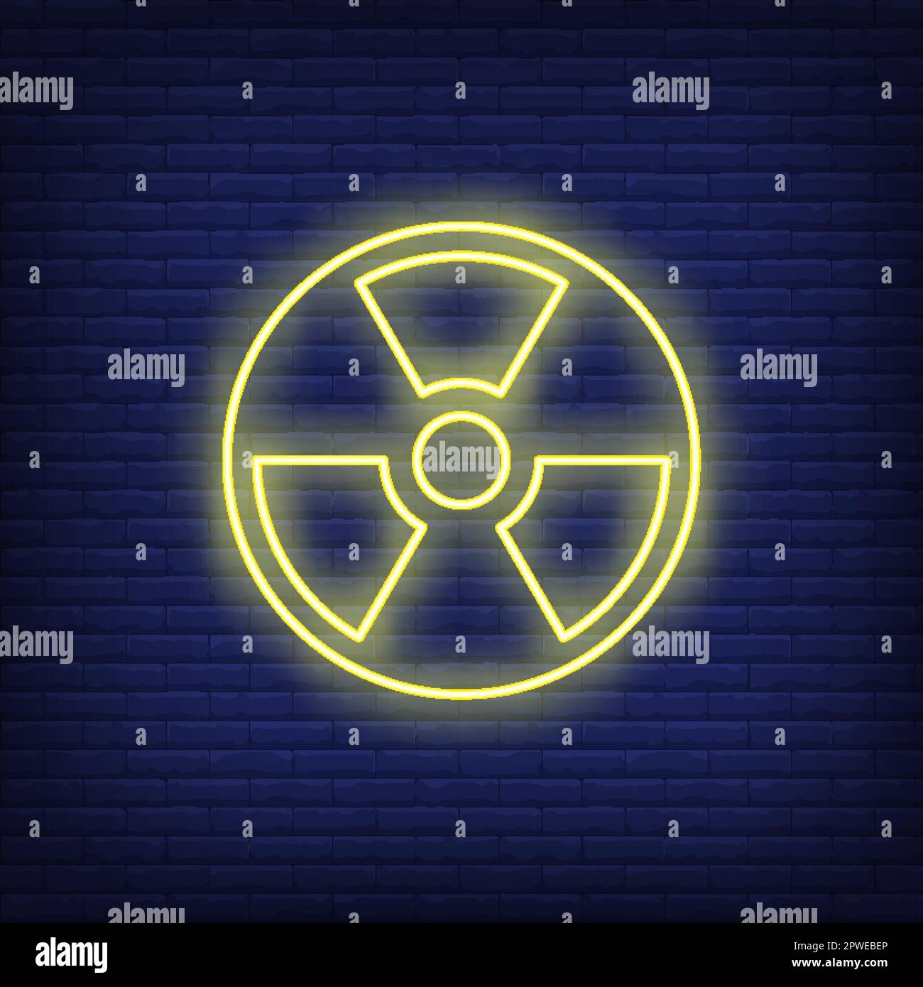 Radiation hazard neon sign Stock Vector Image & Art - Alamy