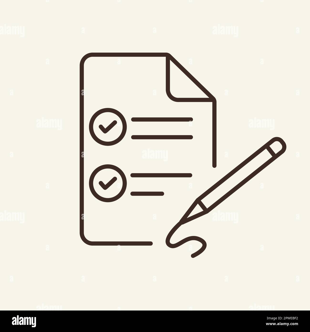 Checklist line icon Stock Vector Image & Art - Alamy
