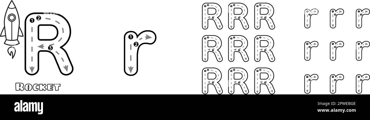 Bubble Letter Lowercase R