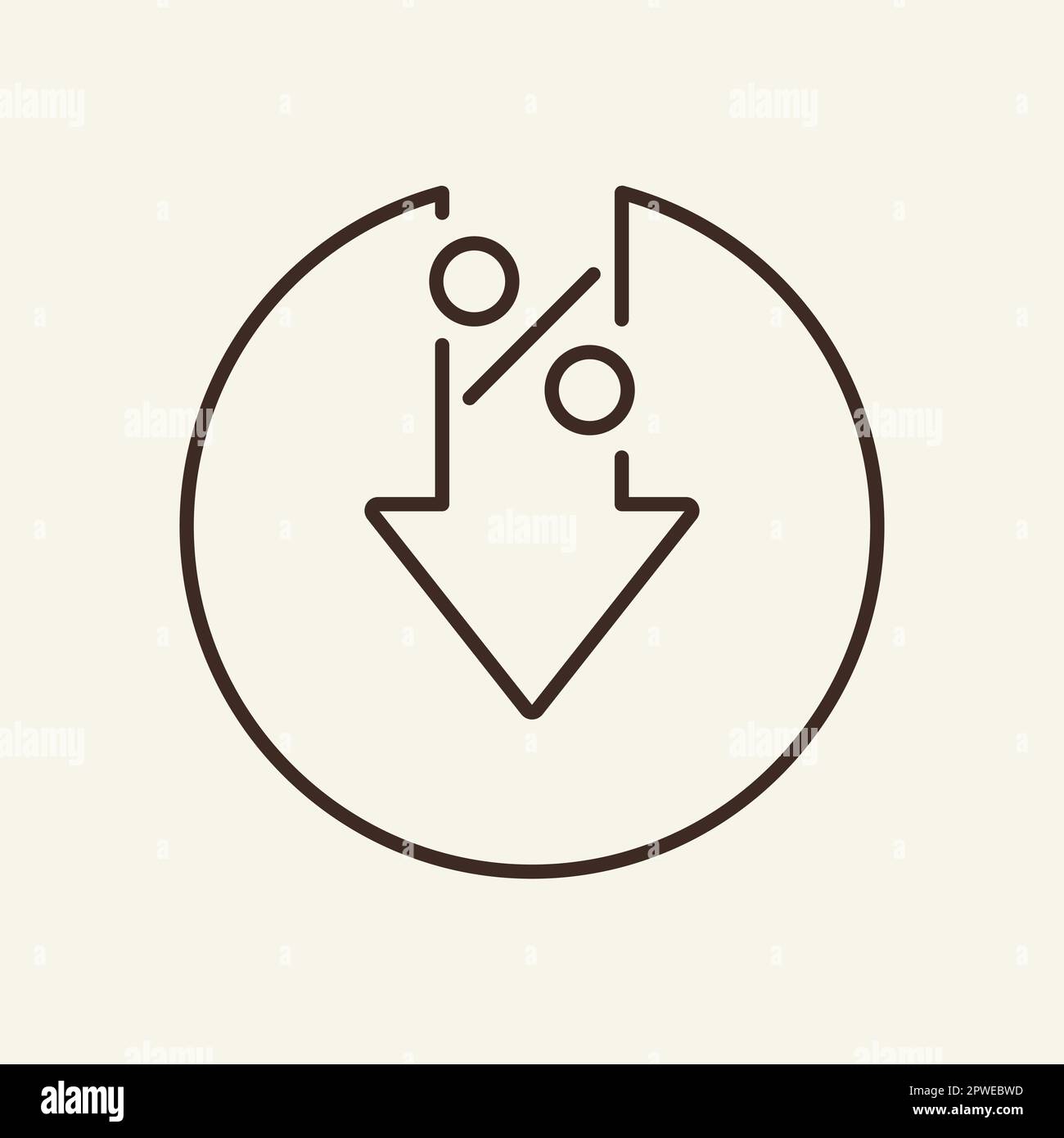 Profit decrease line icon Stock Vector Images - Alamy