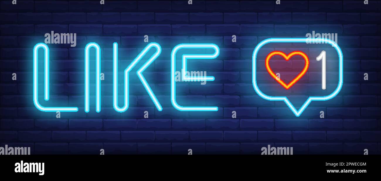 Heart neon like icon hi-res stock photography and images - Alamy