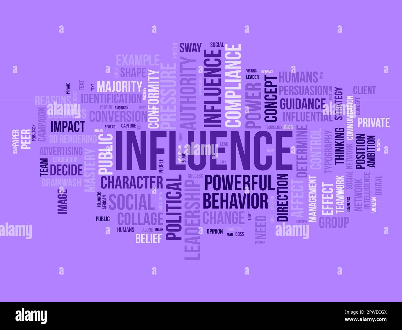 Word cloud background concept for Influence. leadership influence power ...