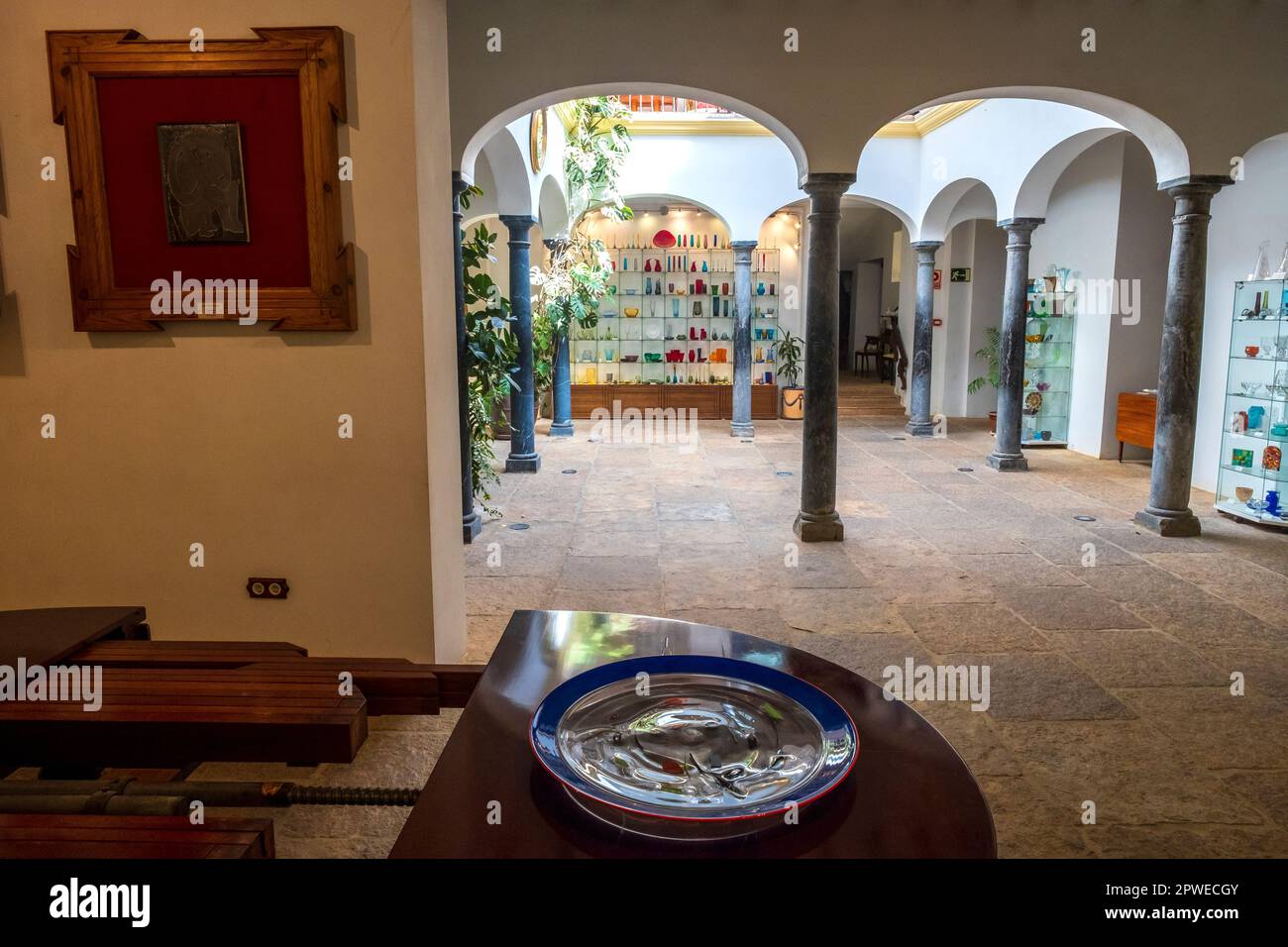 Exhibit at the Museo del Vidrio y Cristal (Glass and Crystal Museum ...