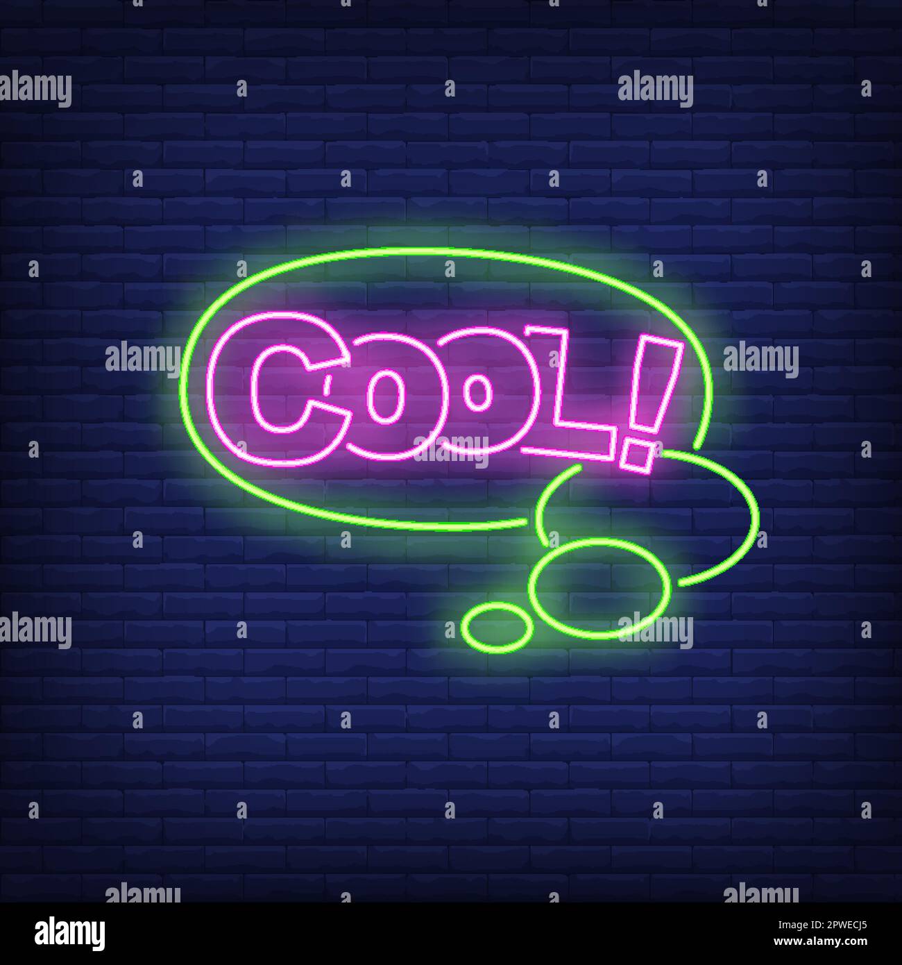 COOL lettering neon sign Stock Vector Image & Art - Alamy