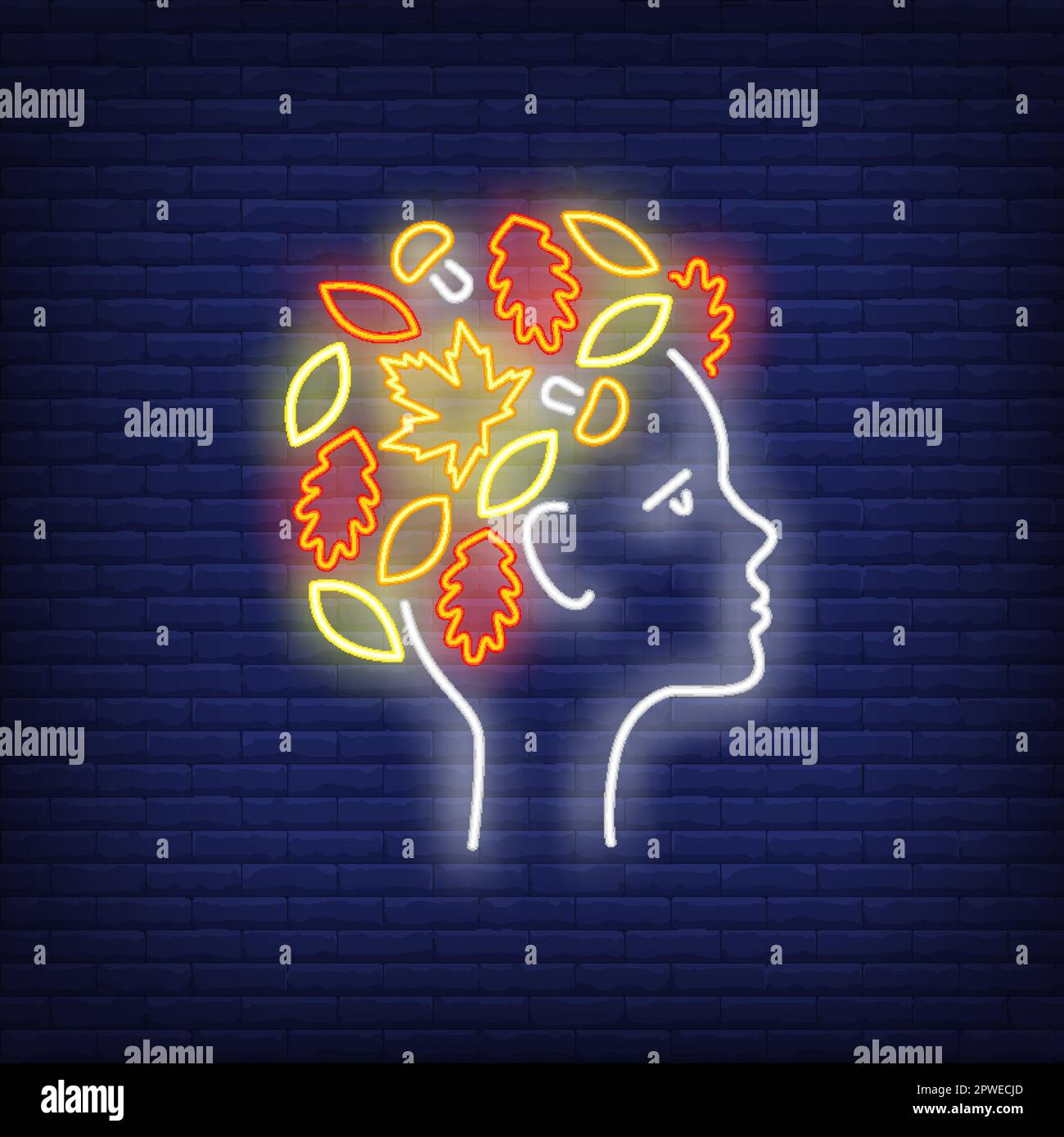 Autumn girl neon sign Stock Vector Image & Art - Alamy