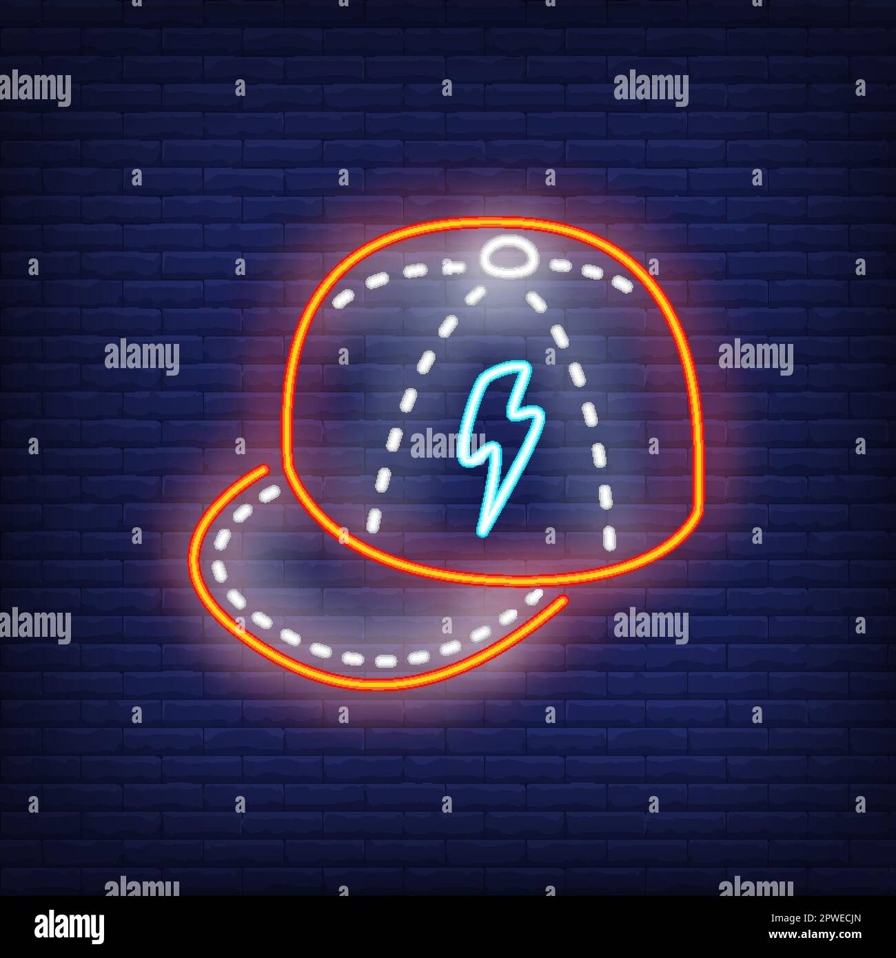 Baseball cap neon sign Stock Vector Image & Art - Alamy