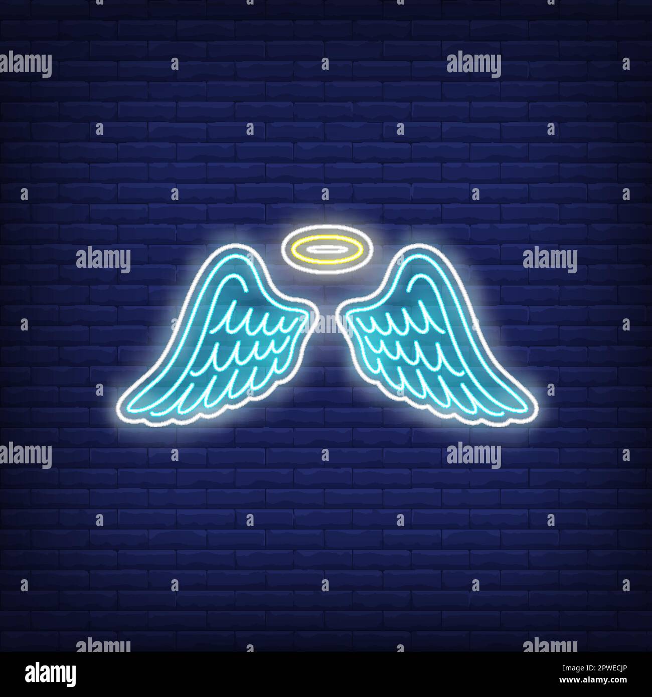 Angel Wings Neon Sign Stock Vector Image And Art Alamy