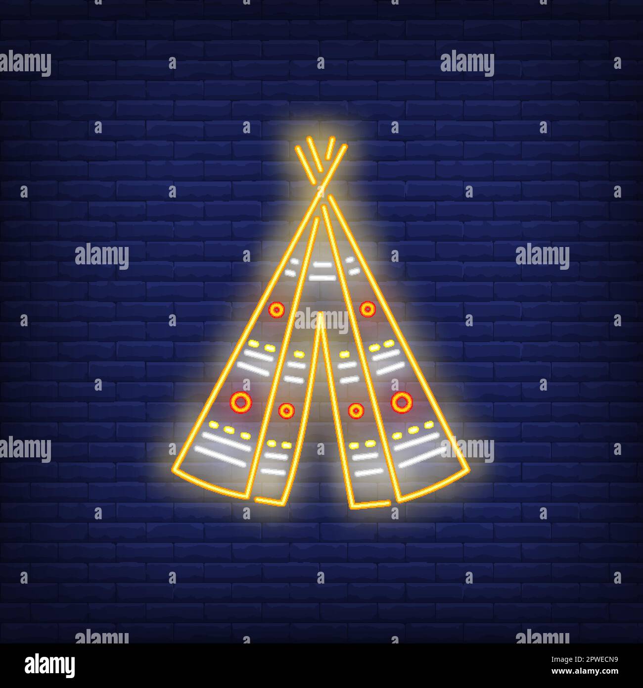 Wigwam neon sign Stock Vector Image & Art - Alamy