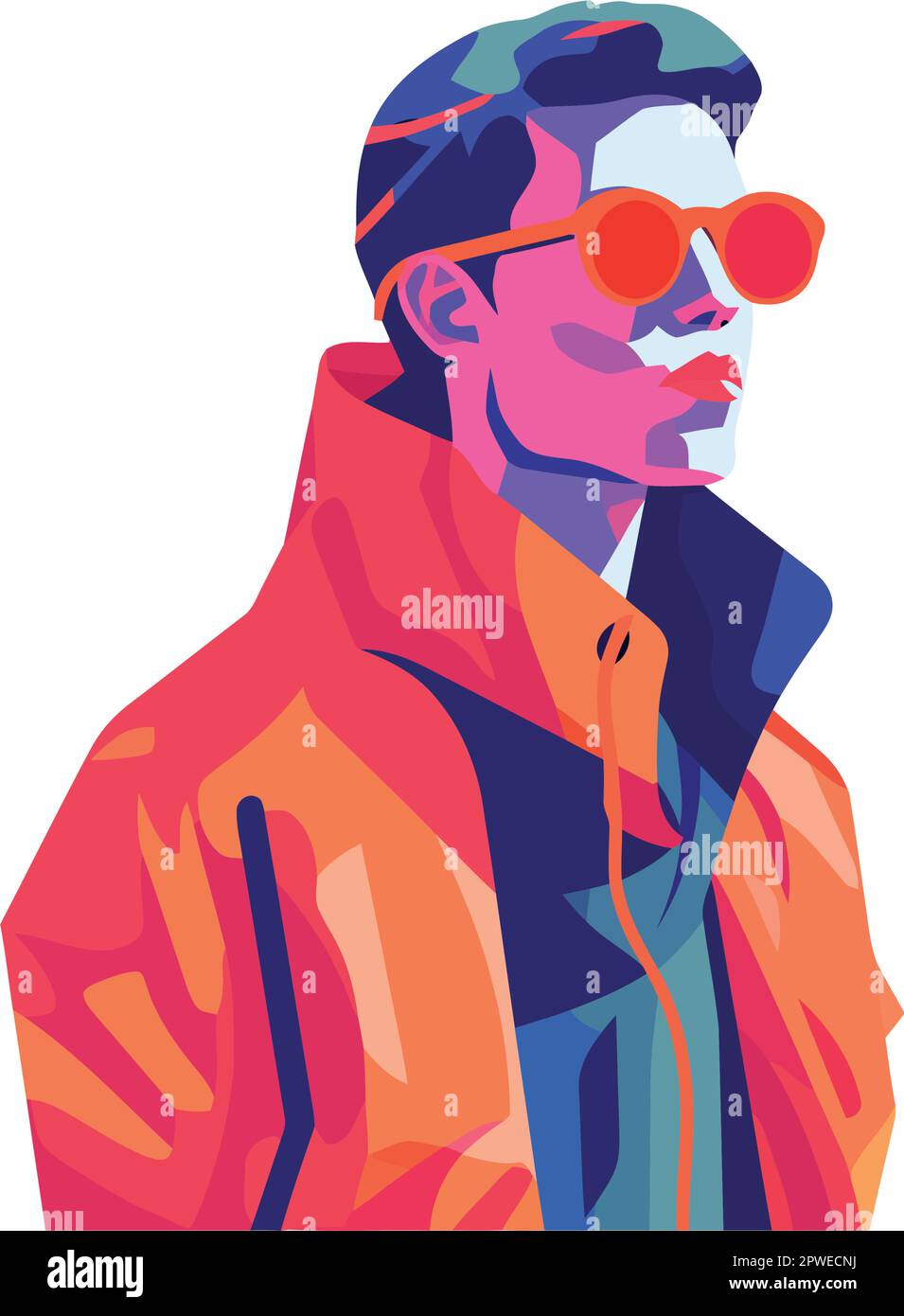 Fashionable Men Outdoors Stock Vector Images Alamy