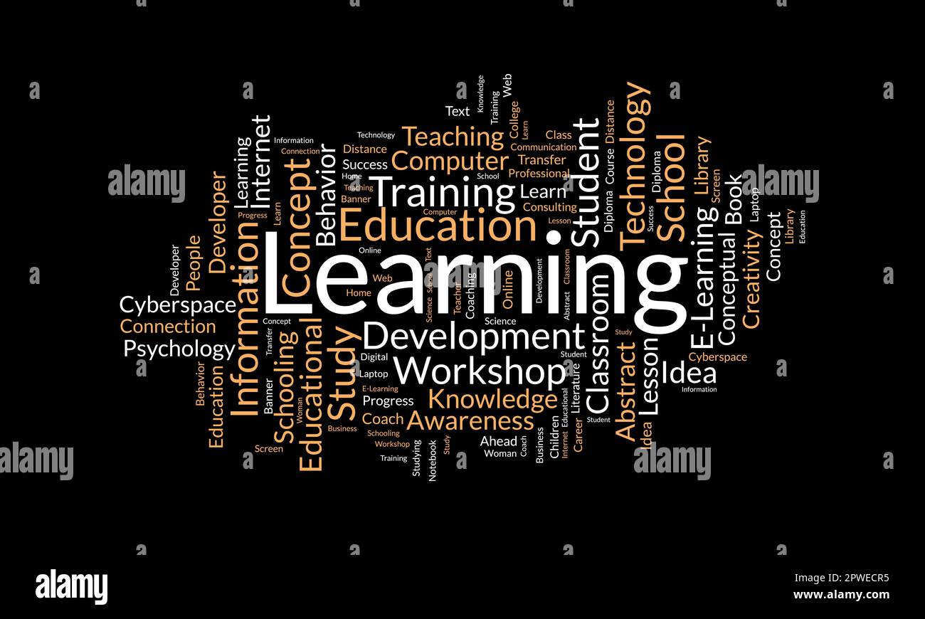 Word cloud background concept for Learning. Education knowledge study ...