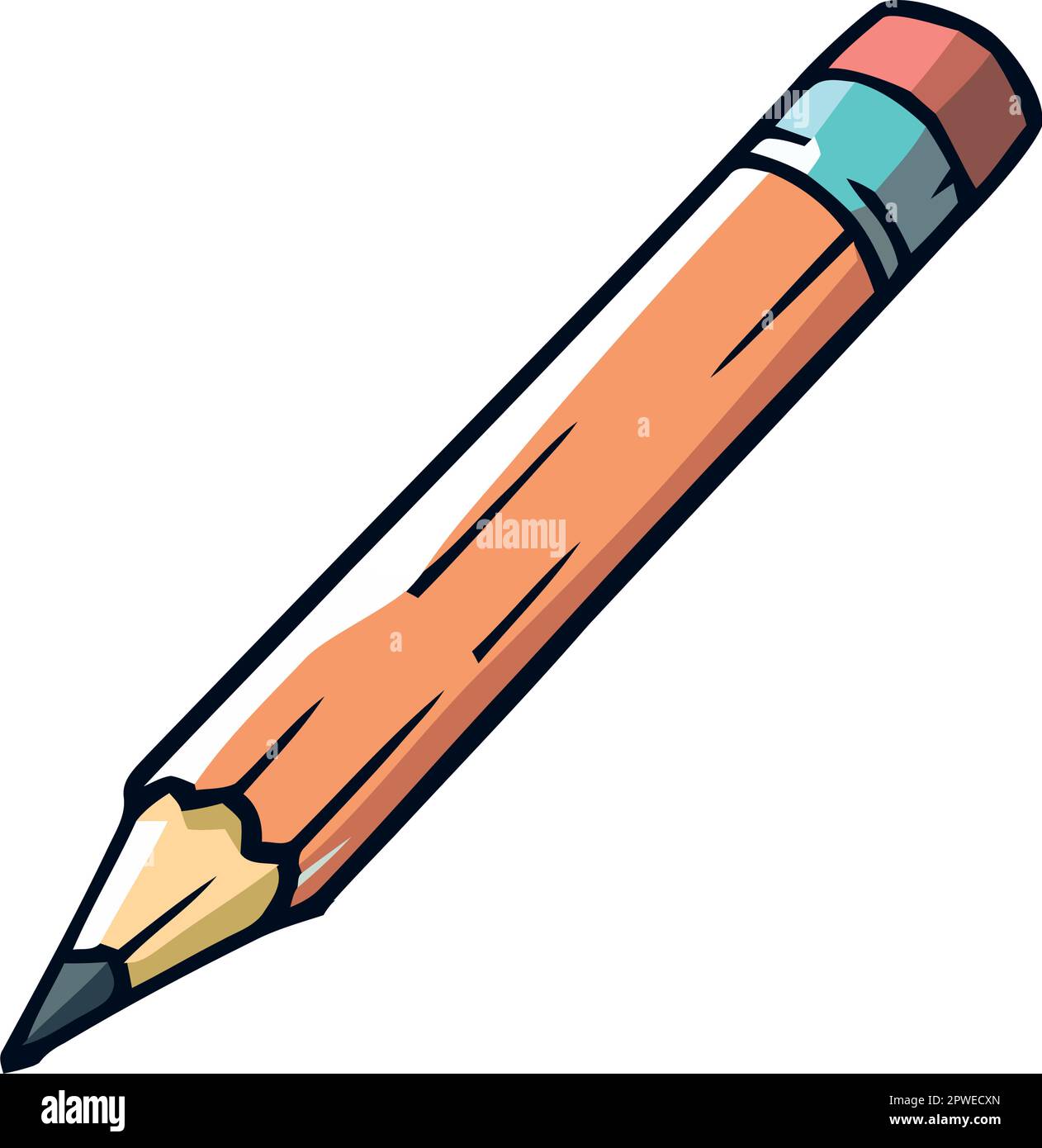 Yellow pencil sketch on white background Stock Vector Image & Art - Alamy