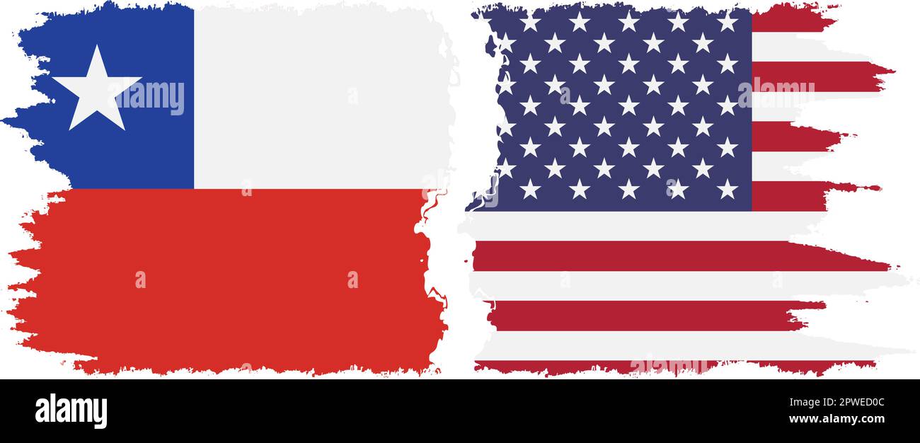 Chile united states flag Stock Vector Images - Alamy