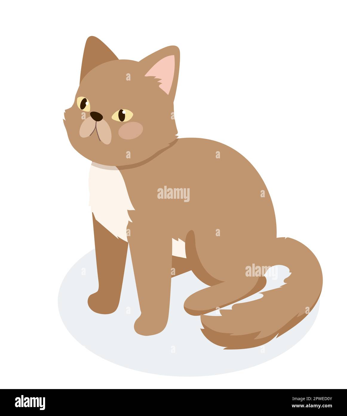 Furry brown cat Stock Vector Images - Alamy