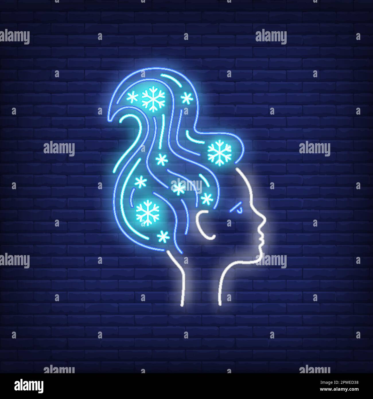 Winter girl neon sign Stock Vector Image & Art - Alamy