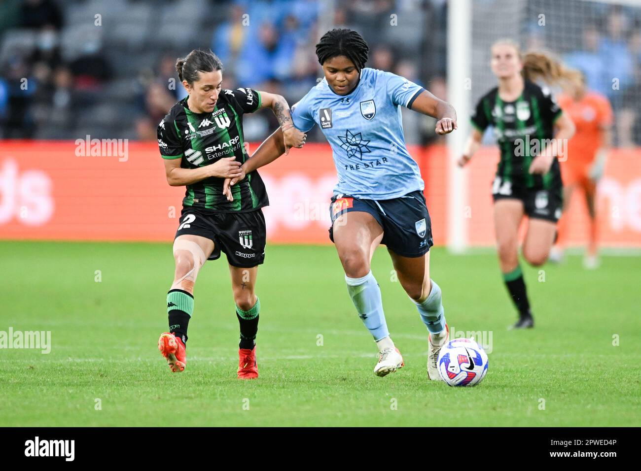 Sydney, Australia. 30th Apr, 2023. Stacey Papadopoulos (L) of Western ...