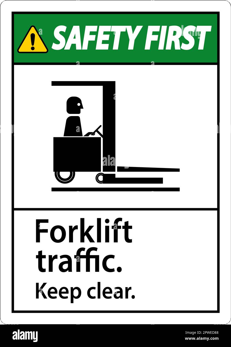 Safety first forklift symbol hi-res stock photography and images - Alamy