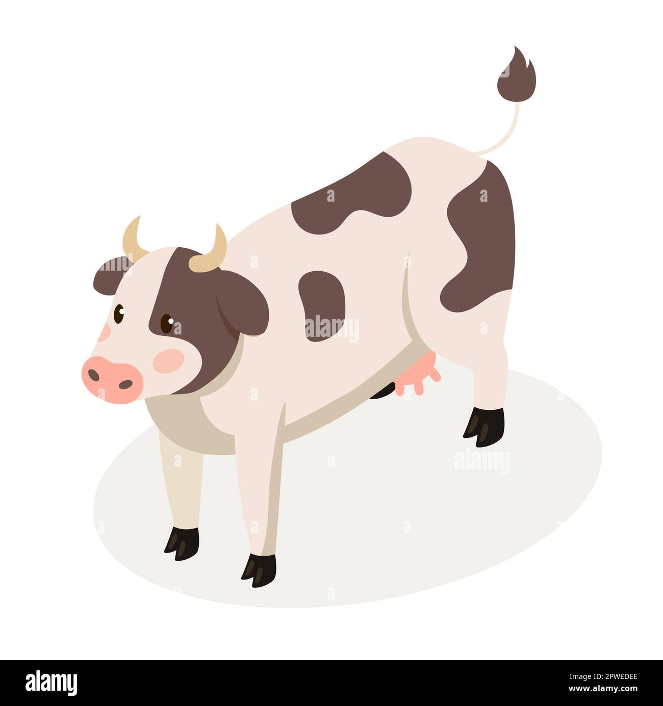 Isometric farm cow concept Stock Vector Image & Art - Alamy