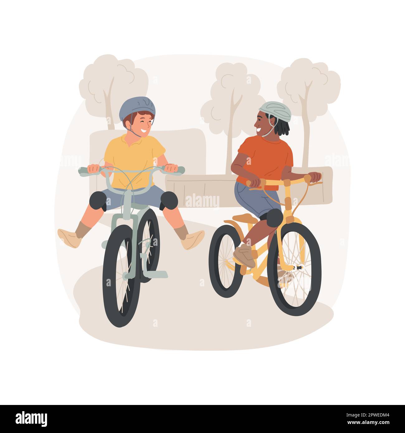 Bike Friends With A Cartoon