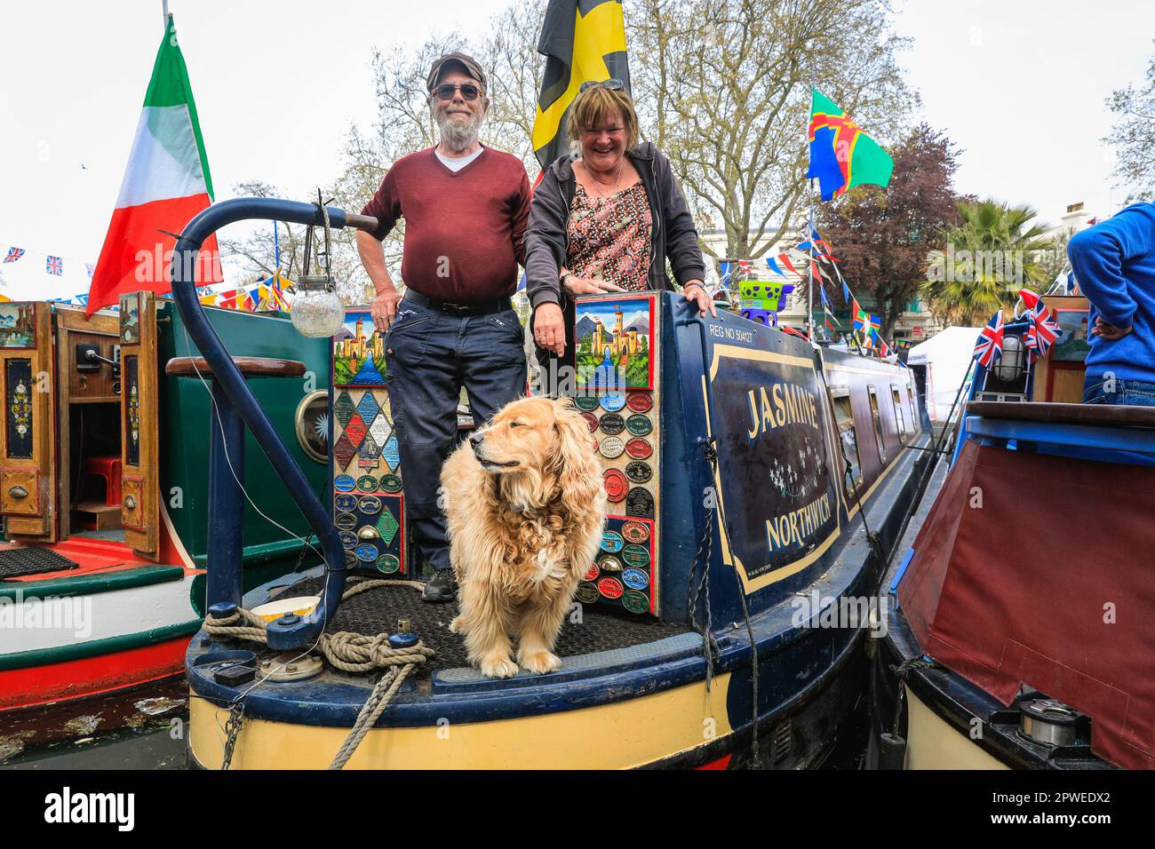London, UK. 30th Apr, 2023. George, a six year old labrador has come on ...