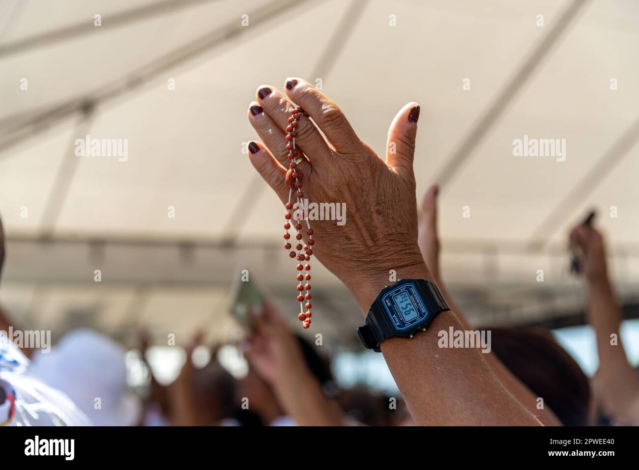 Salvador, Bahia, Brazil - January 06, 2023: Catholics are seen ...