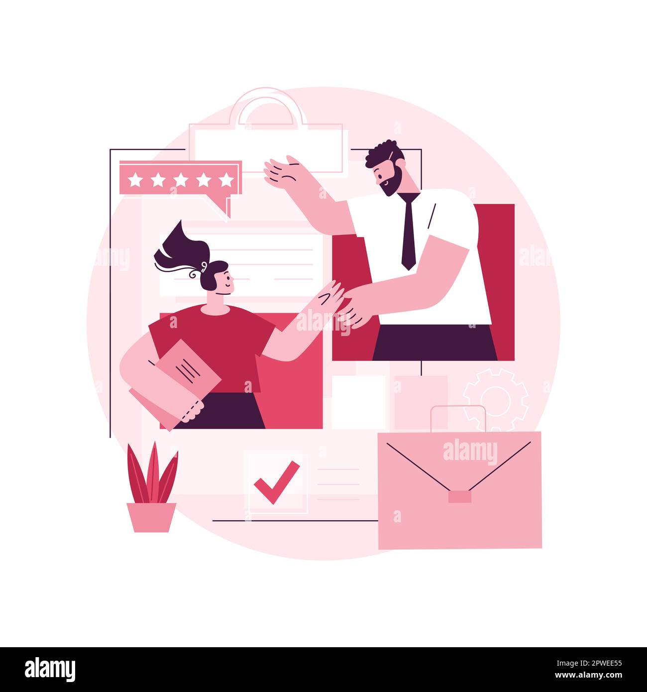 New team members abstract concept vector illustration. Adaptation, join ...