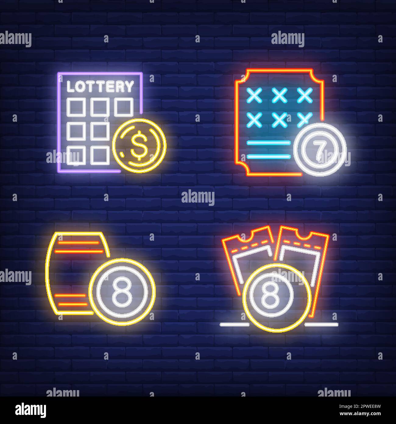 Neon signs casino Stock Vector Images - Alamy