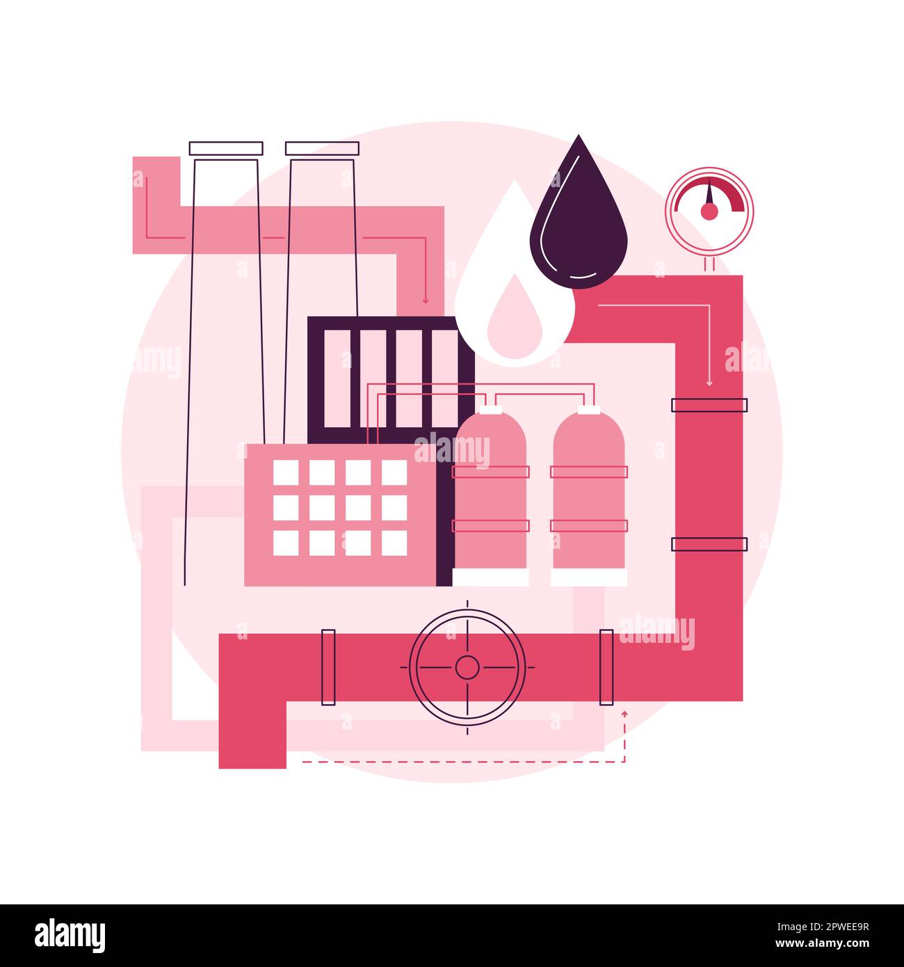Pipeline transport abstract concept vector illustration. Transportation ...
