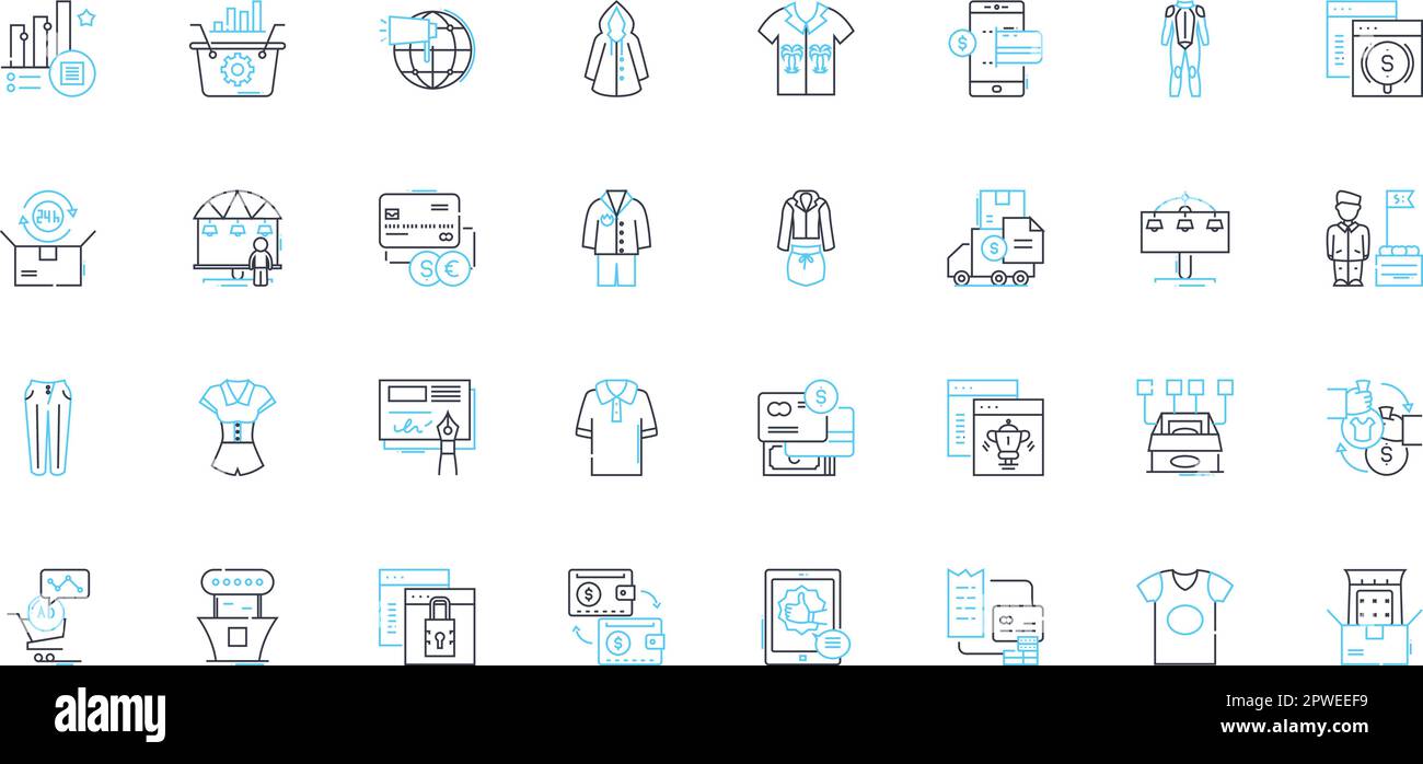 Marketing generation linear icons set. Lead, Conversion, Funnel ...