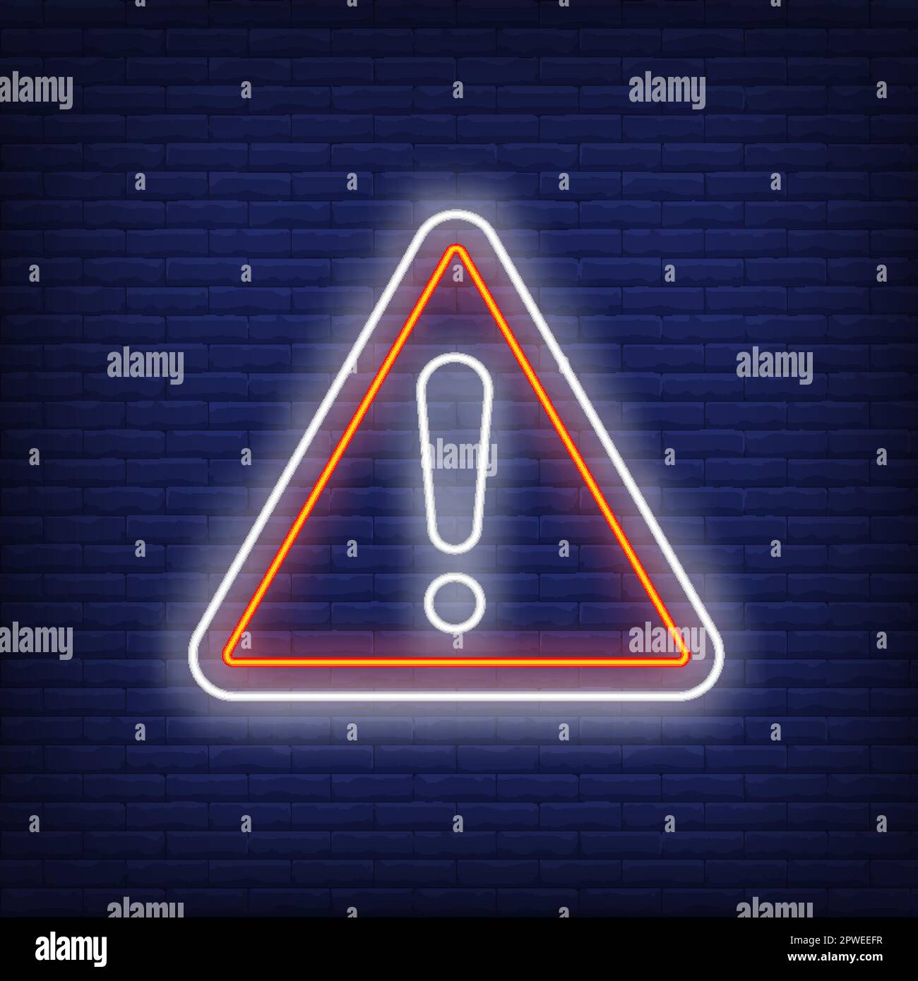 Warning neon sign Stock Vector Image & Art - Alamy