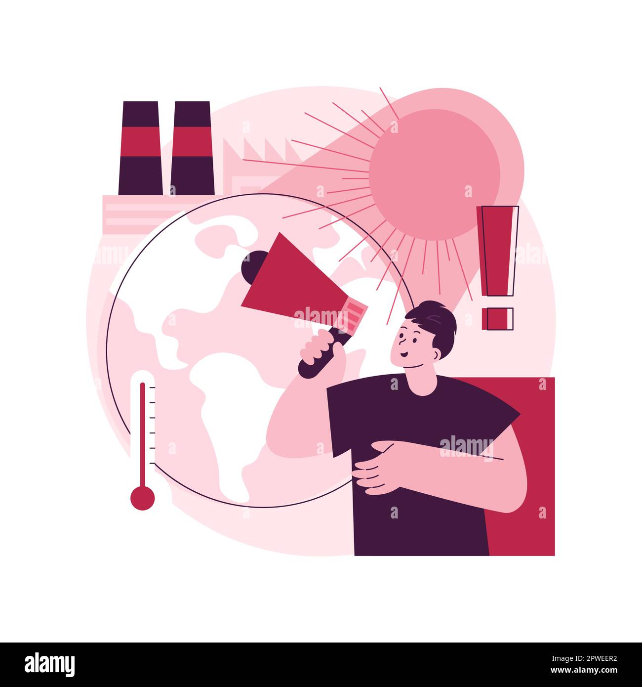Global warming abstract concept vector illustration. Environmental ...