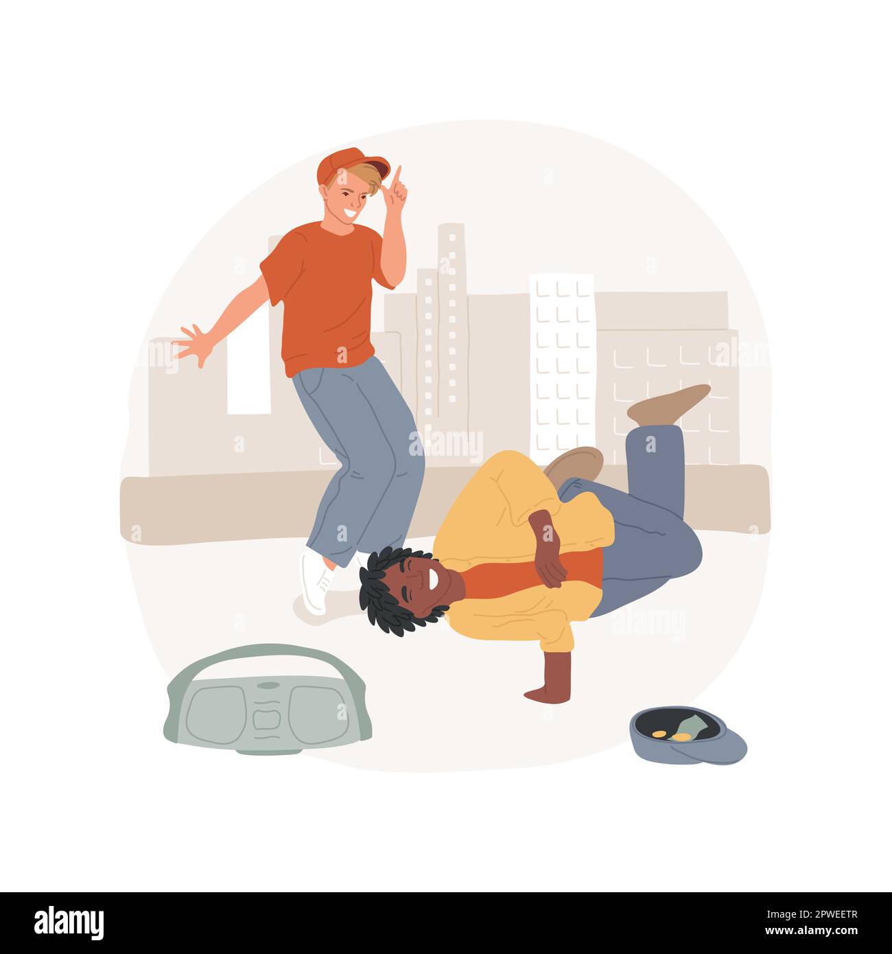 Street dance performance isolated cartoon vector illustration ...