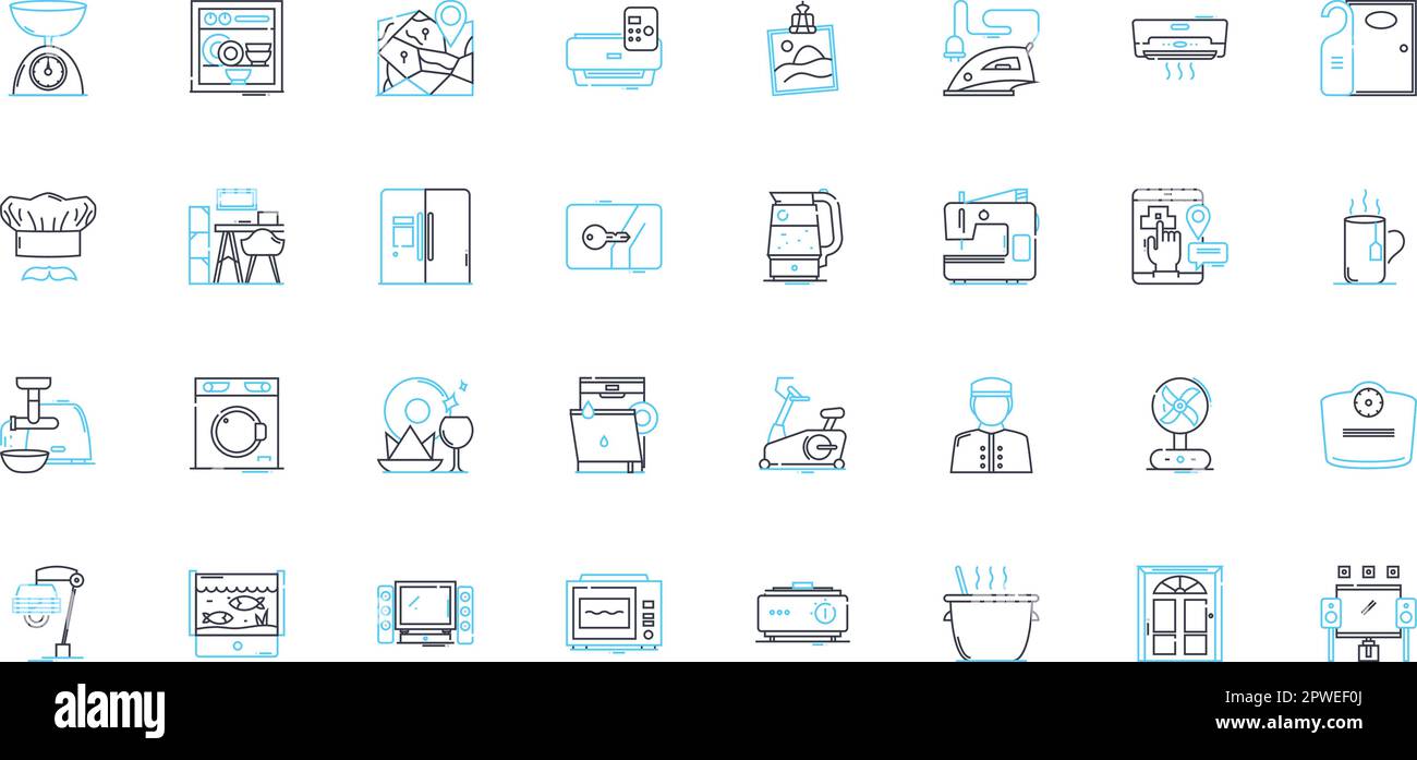 Business entertainment linear icons set. Nerking, Branding, Advertising ...