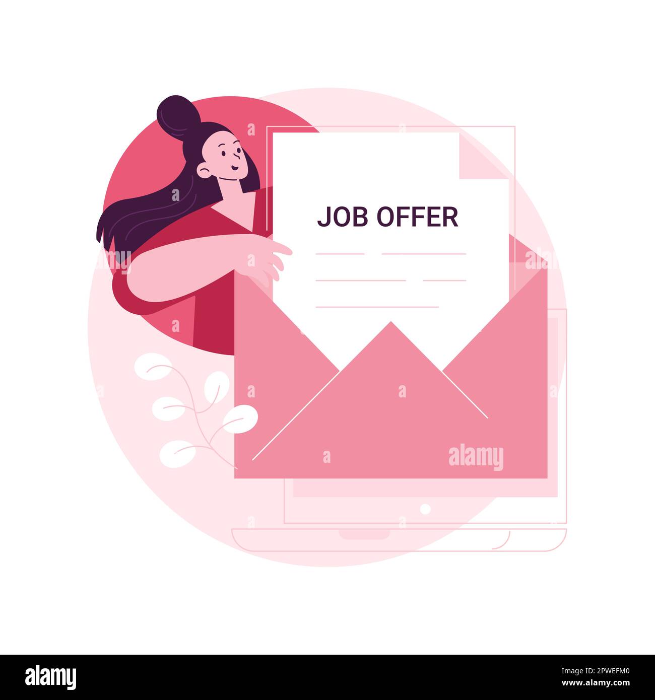 Job offer abstract concept vector illustration. Job offer letter ...