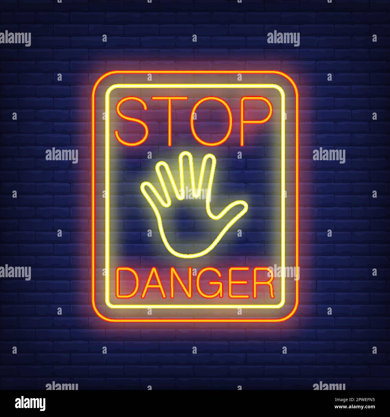 Stop danger neon sign Stock Vector Image & Art - Alamy