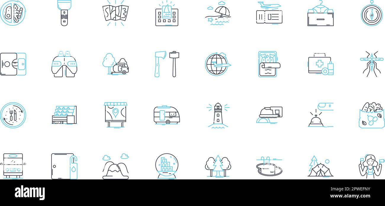 Digital Innovations Linear Icons Set Disruption Augmented Virtual Algorithm Automation