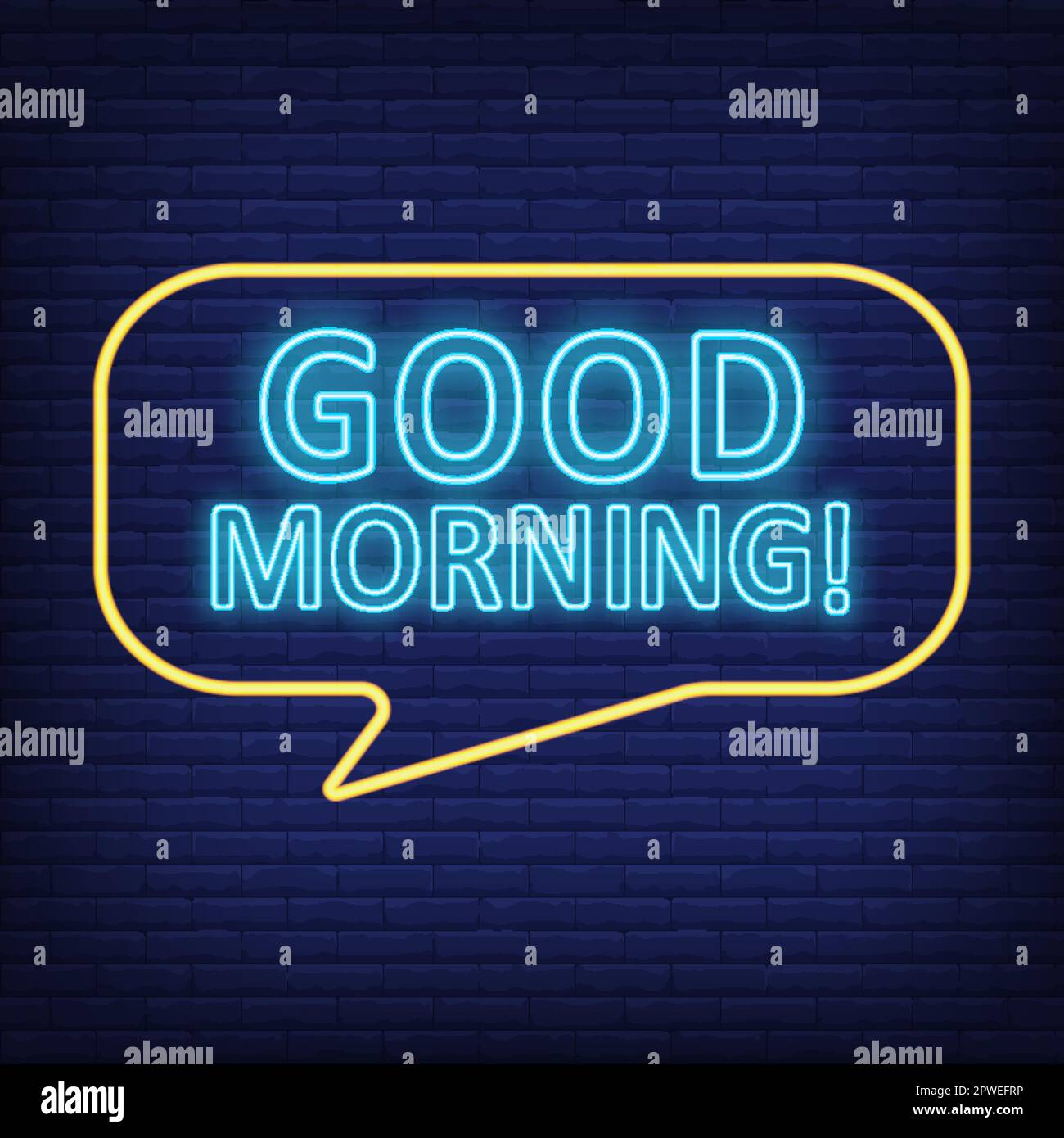 Good morning neon sign. Speech bubble with text Stock Vector Image ...