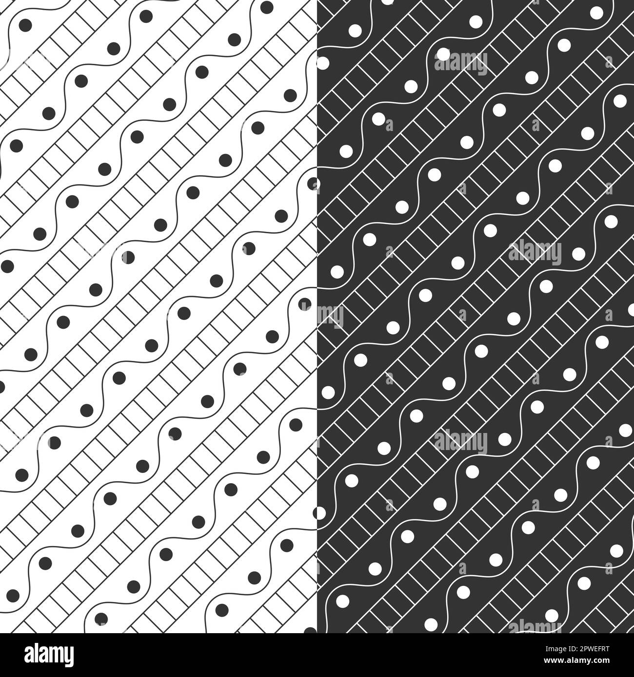 Modern minimalist pattern background with dots and wavy lines Stock ...