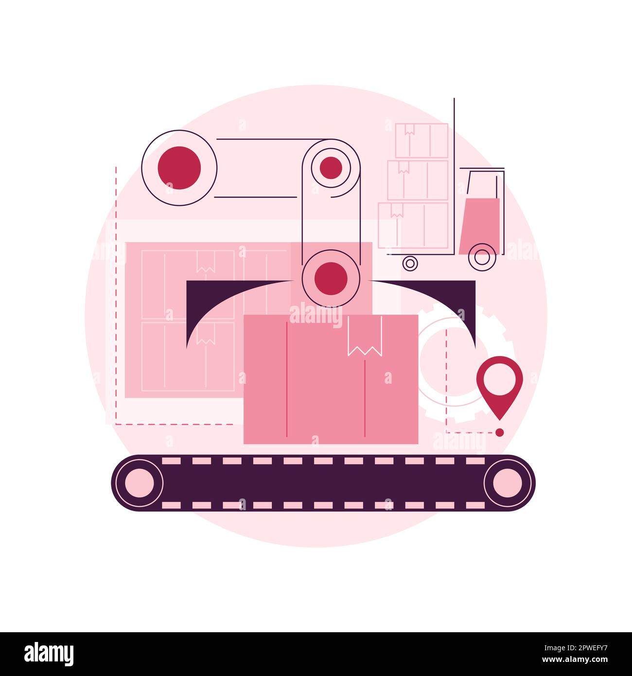 Warehouse logistics abstract concept vector illustration. Automation ...