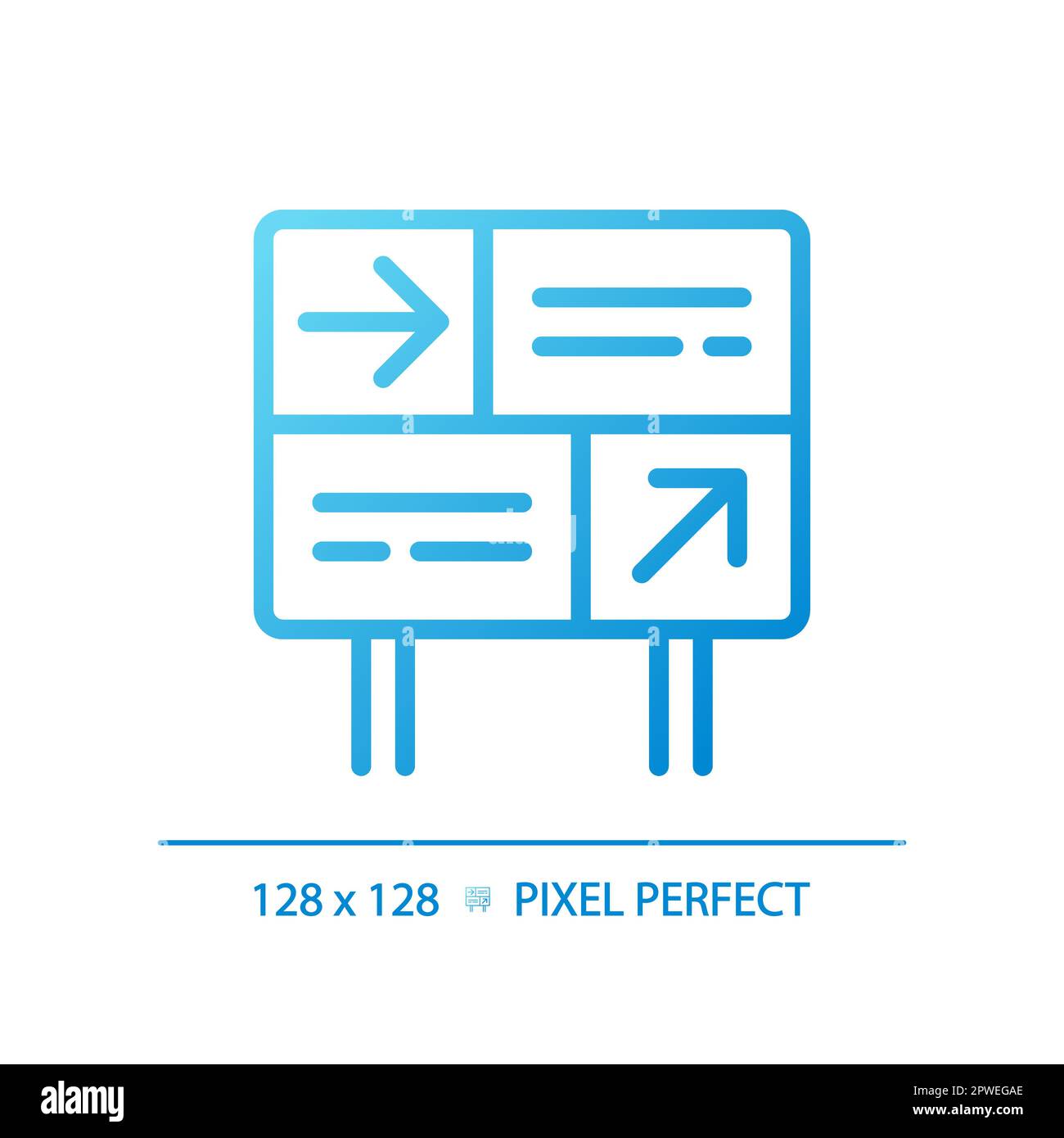 Directional sign pixel perfect gradient linear vector icon Stock Vector Image & Art - Alamy