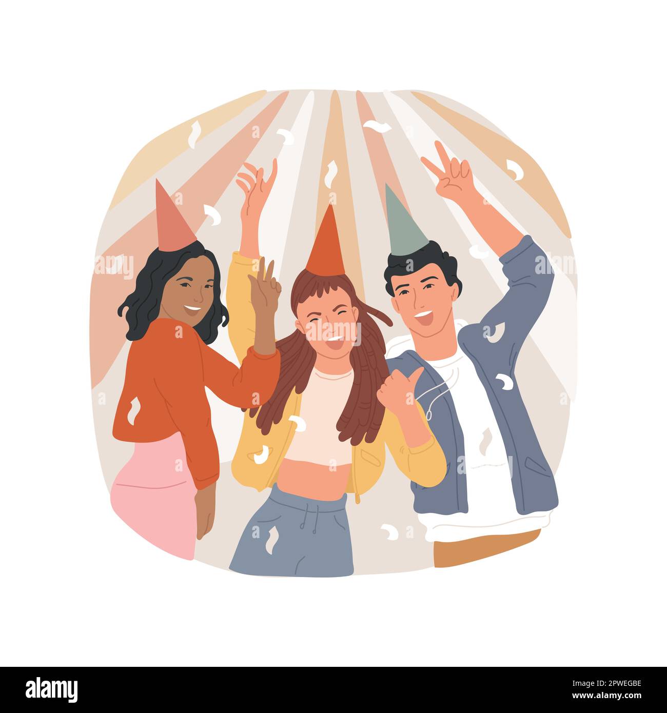 Young People Having Fun Vector