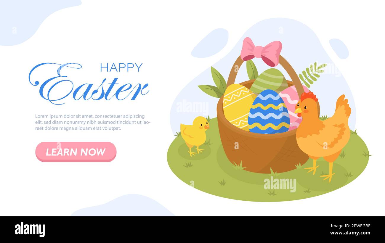 Easter sale banner chicken Stock Vector Images - Alamy