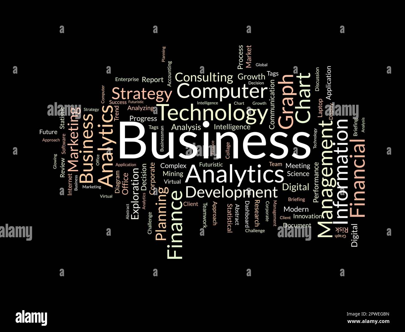 Word cloud background concept for Business analytics. Financial ...