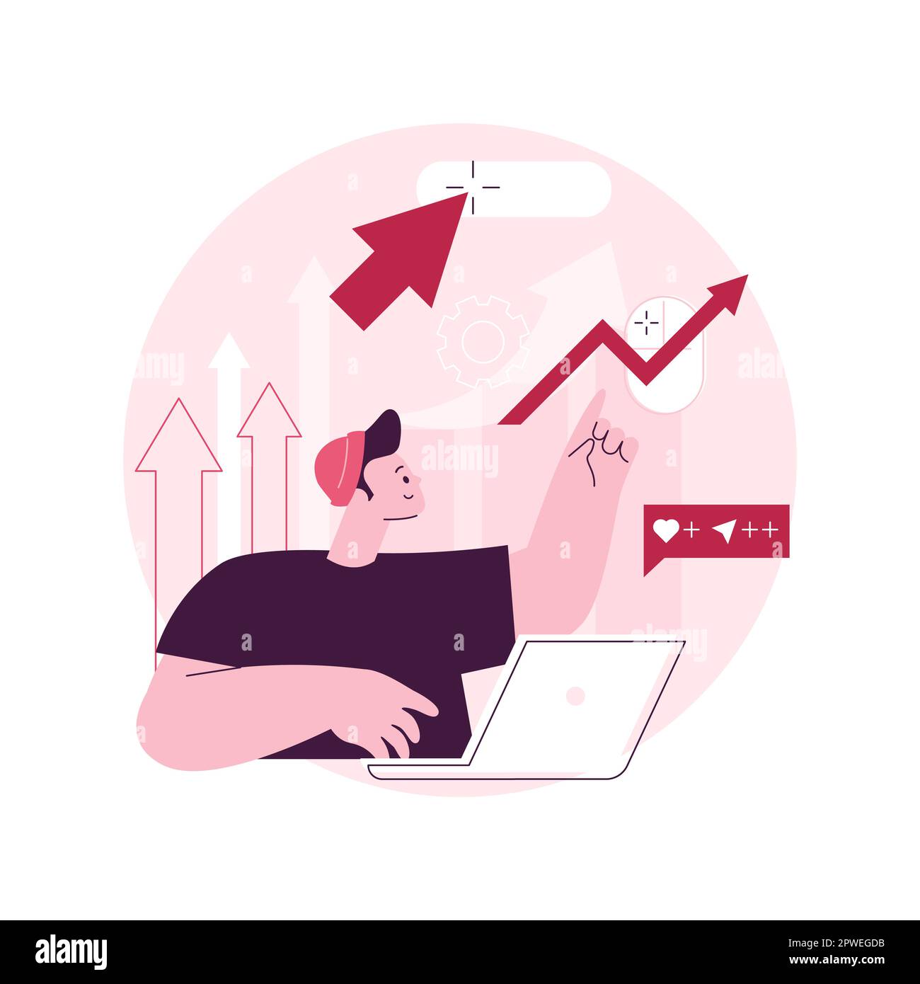Click Tracking Abstract Concept Vector Illustration Clients Behavior
