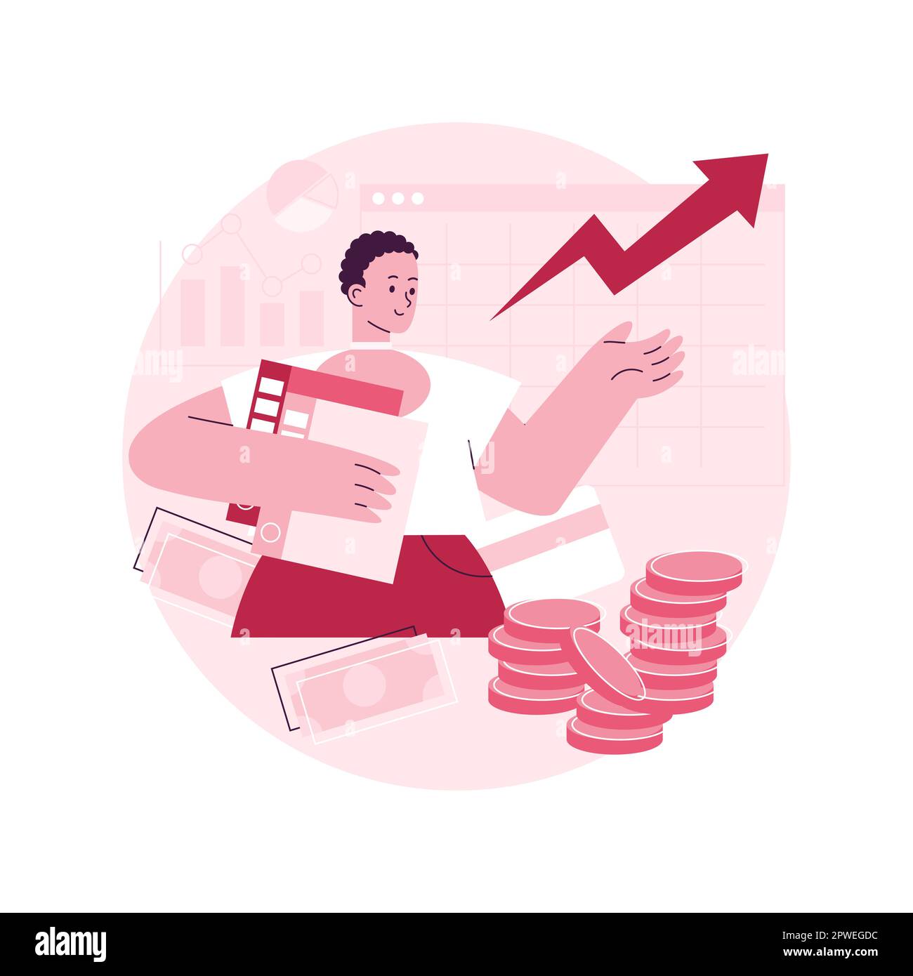 Marketing investment abstract concept vector illustration. Return on ...