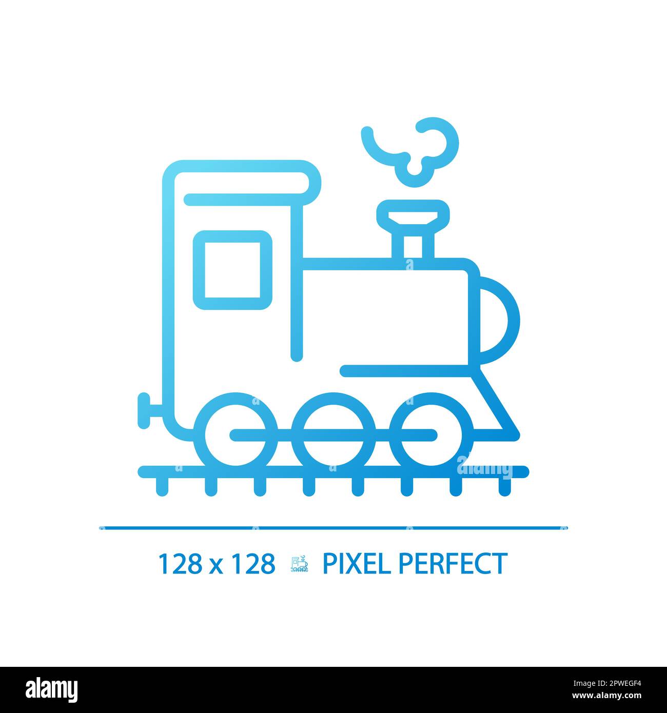Steam locomotive pixel perfect gradient linear vector icon Stock Vector Image & Art - Alamy